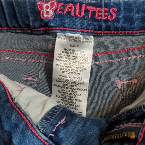 Beautees | Bottoms | Girls Size 6 Embroidery Jeans | Poshmark